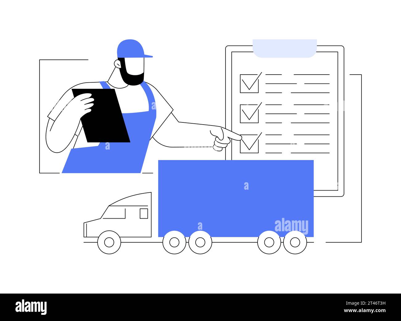 Blue worker with car factory Stock Vector Images - Alamy