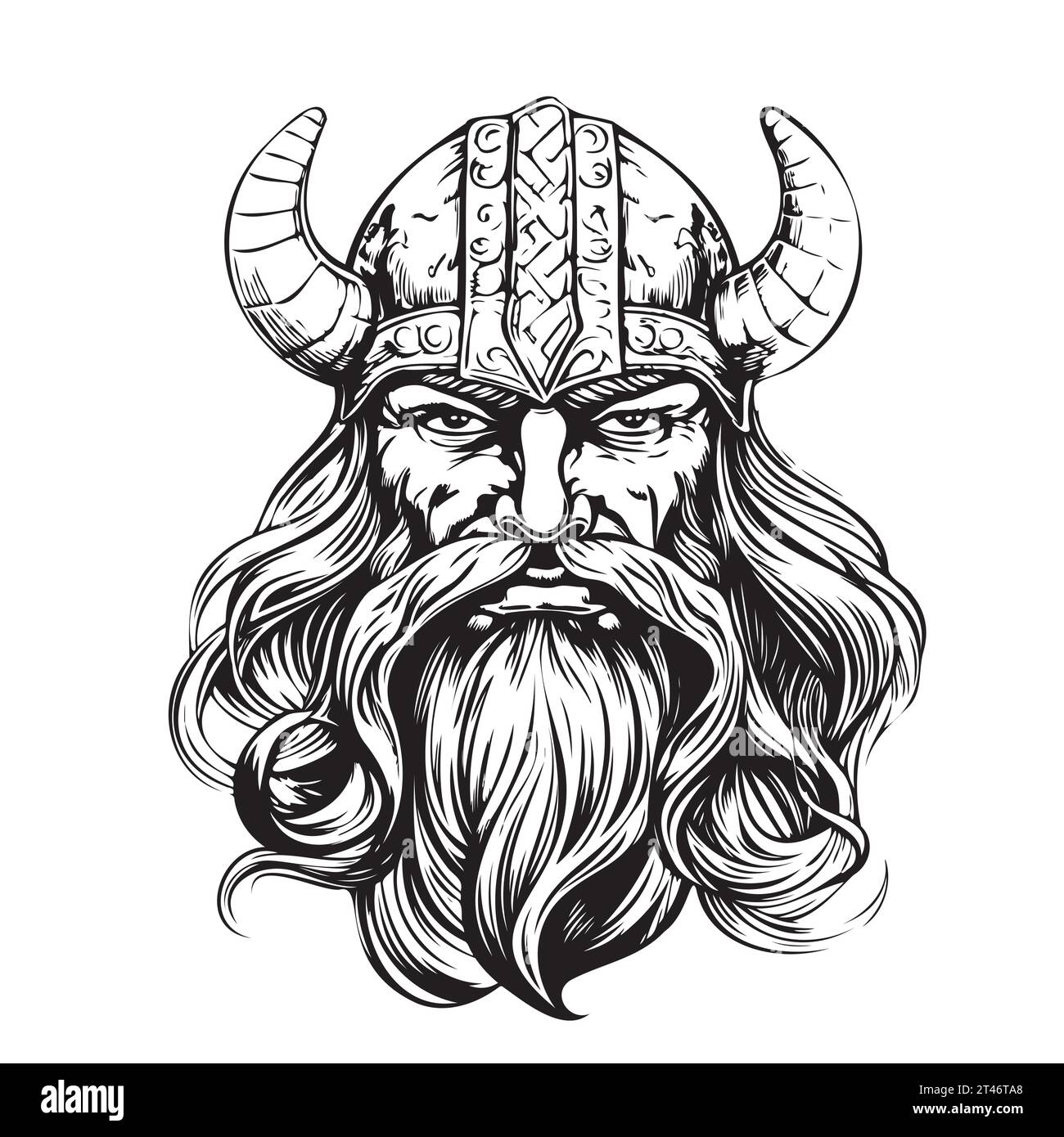 Warrior Face, Viking Head, Viking Face, Viking horn helmet warrior ...