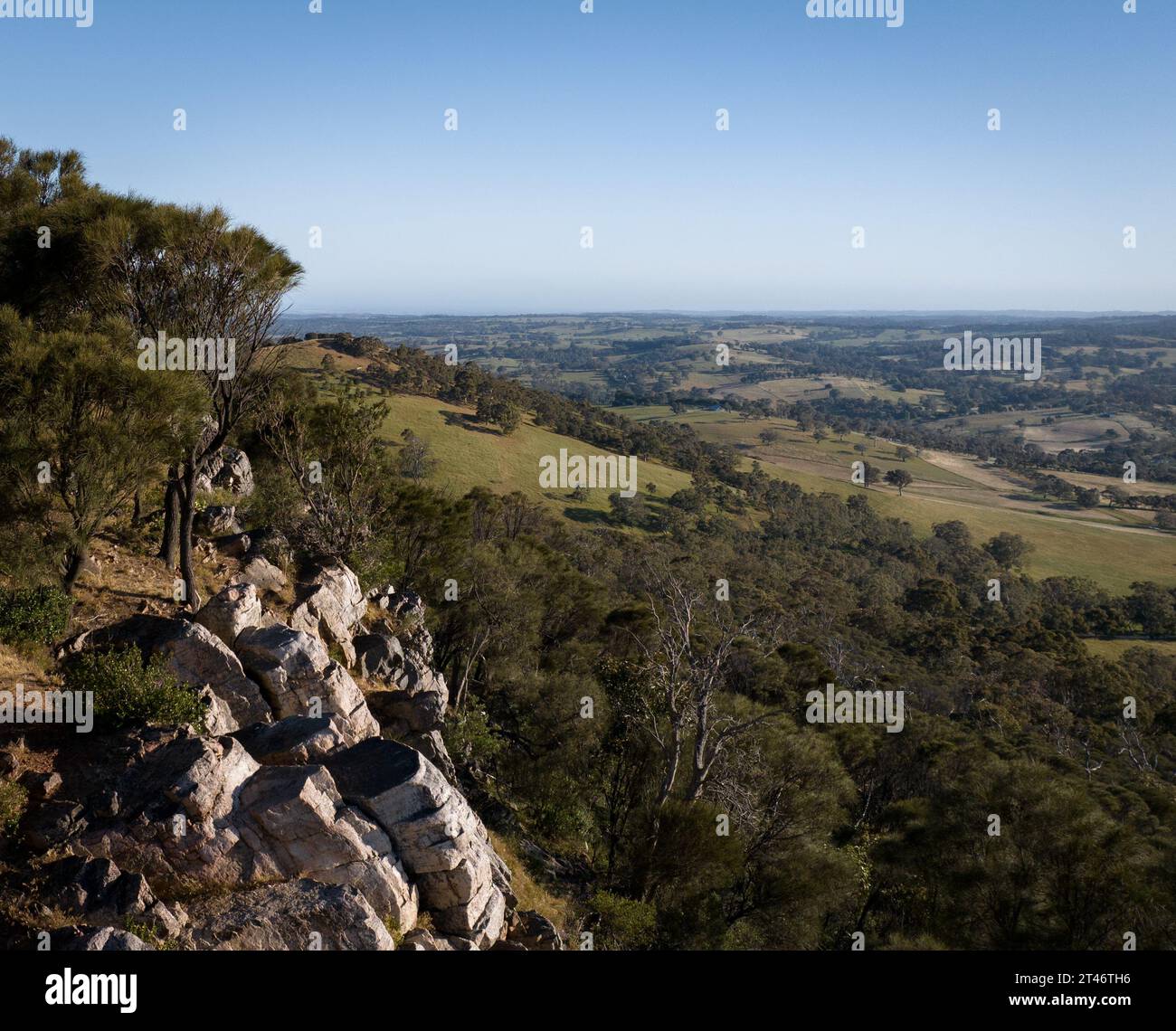 Southern outlook from Mount Barker Summit South Australia Stock Photo ...