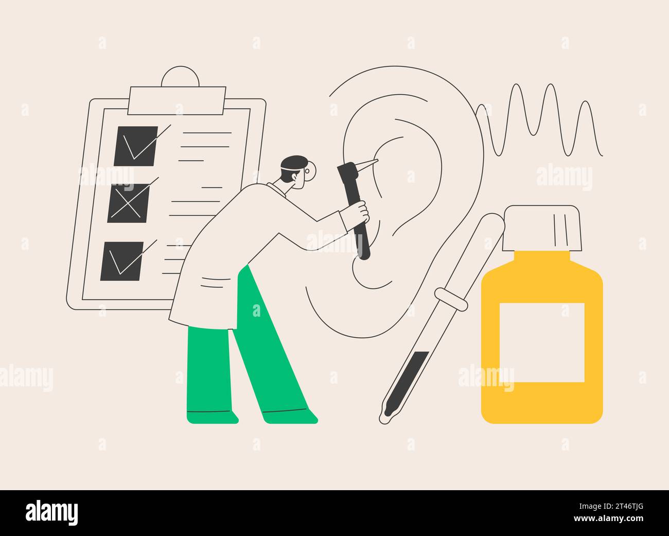 Hearing screening abstract concept vector illustration Stock Vector ...