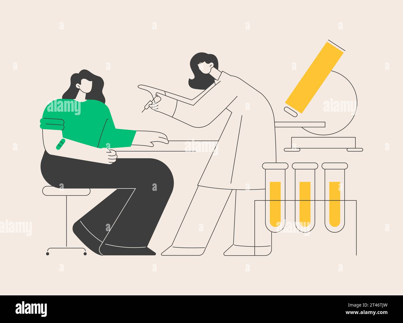 Blood testing abstract concept vector illustration Stock Vector Image ...