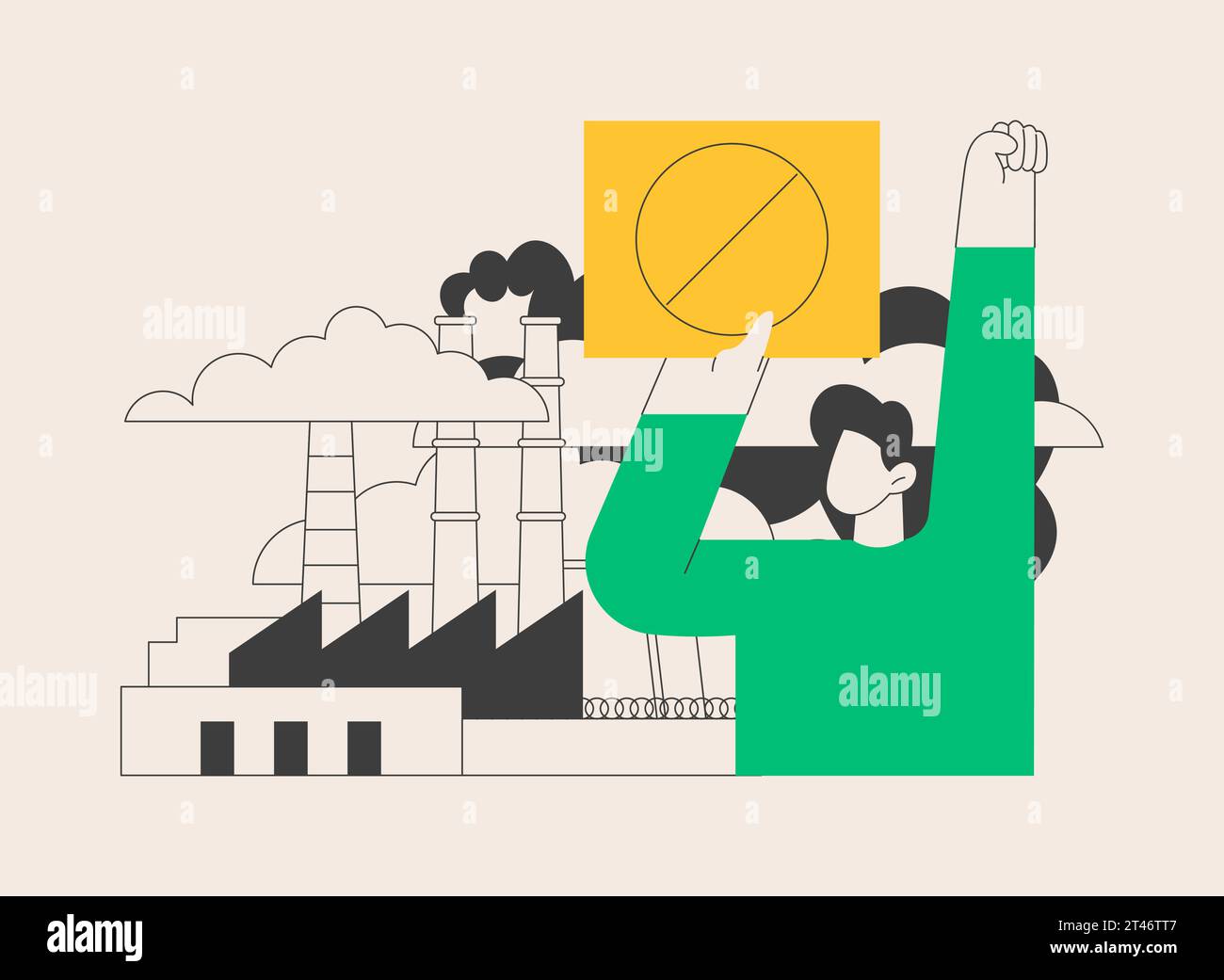 Industrial pollution abstract concept vector illustration Stock Vector ...