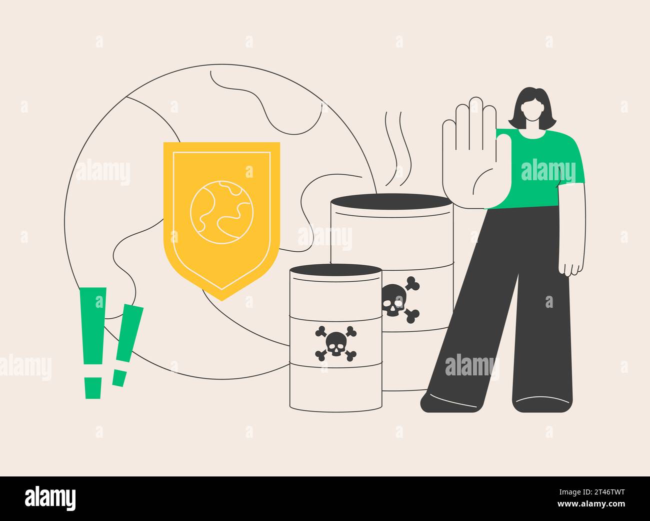 Chemical pollution abstract concept vector illustration Stock Vector ...