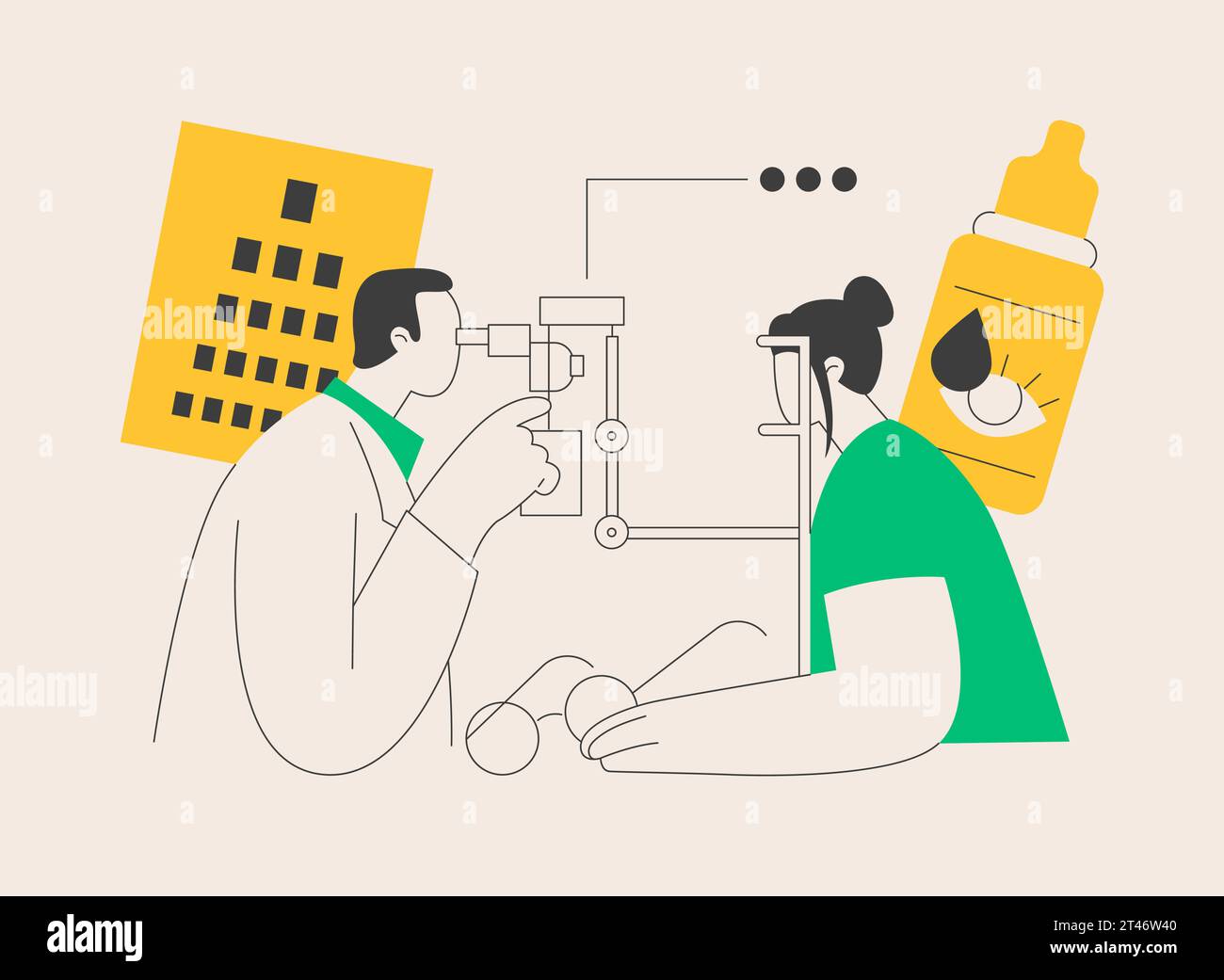 Vision screening abstract concept vector illustration Stock Vector ...