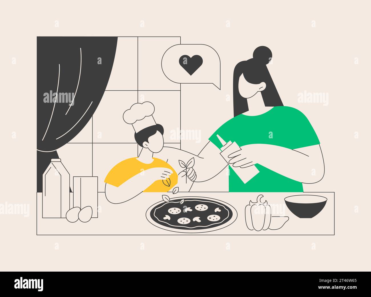 Bake together abstract concept vector illustration Stock Vector Image ...