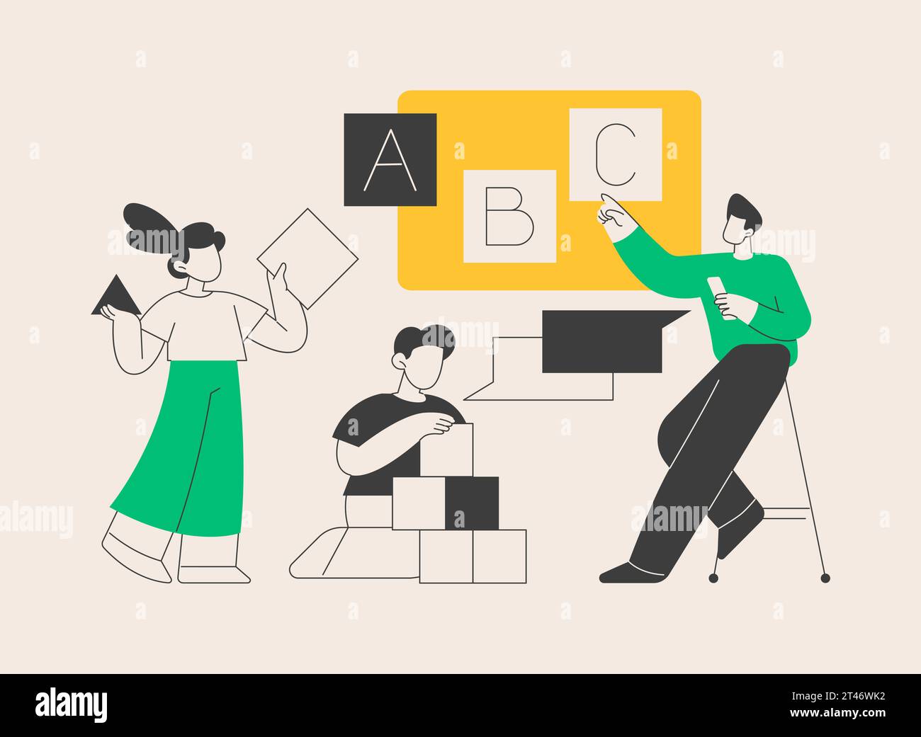 Nursery school abstract concept vector illustration Stock Vector Image ...