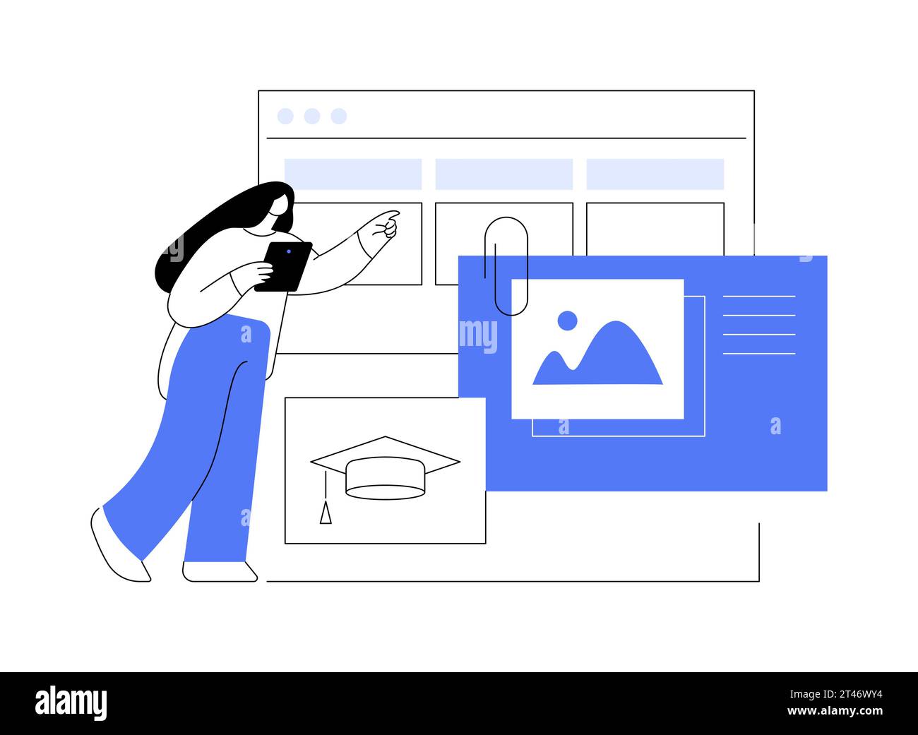 Attach assignment isolated cartoon vector illustrations Stock Vector ...
