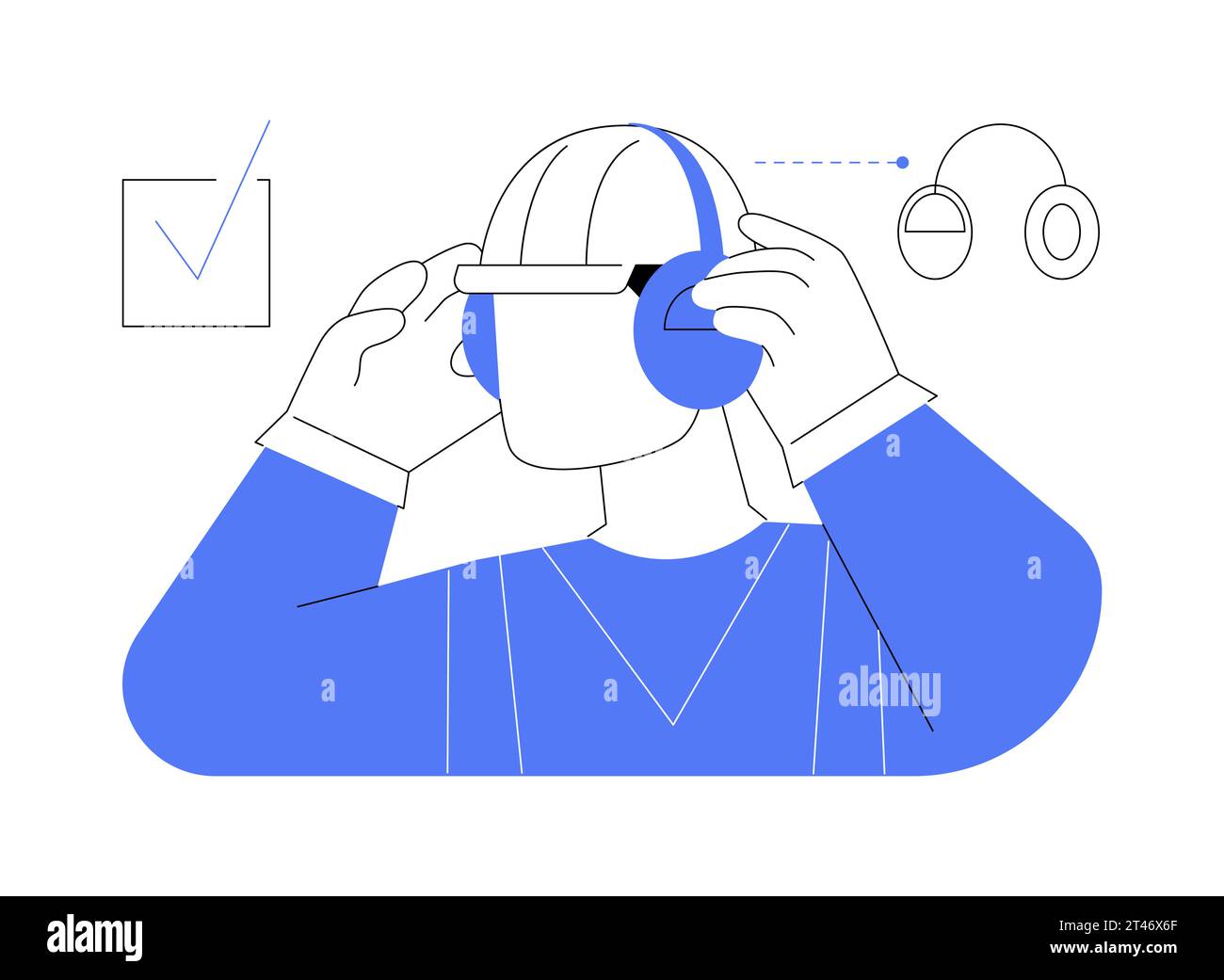 Noise reduction headphones Stock Vector Images - Alamy