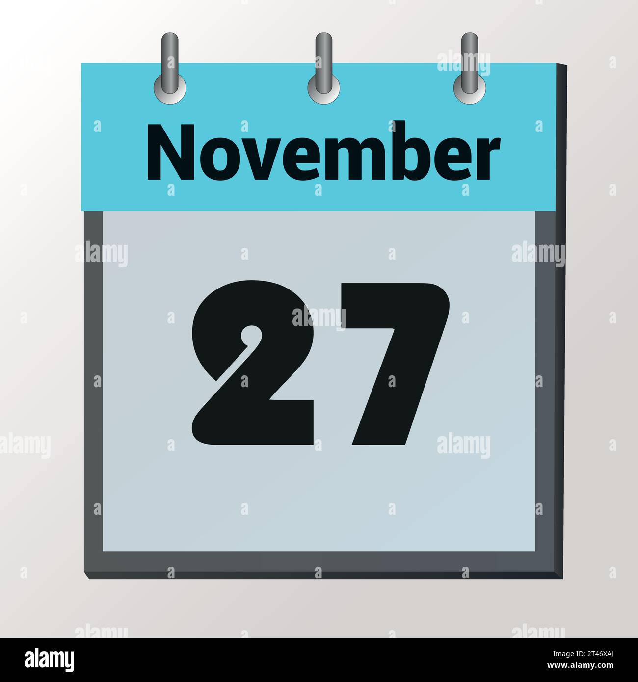 day on the calendar, vector image format, November 27 Stock Vector ...