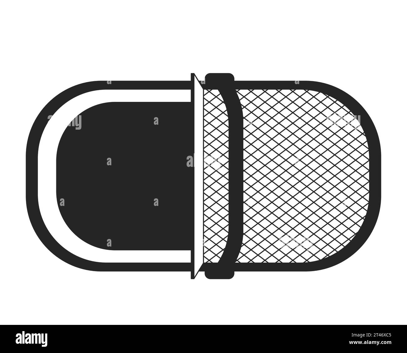 Top view picnic basket black and white 2D line cartoon object Stock ...