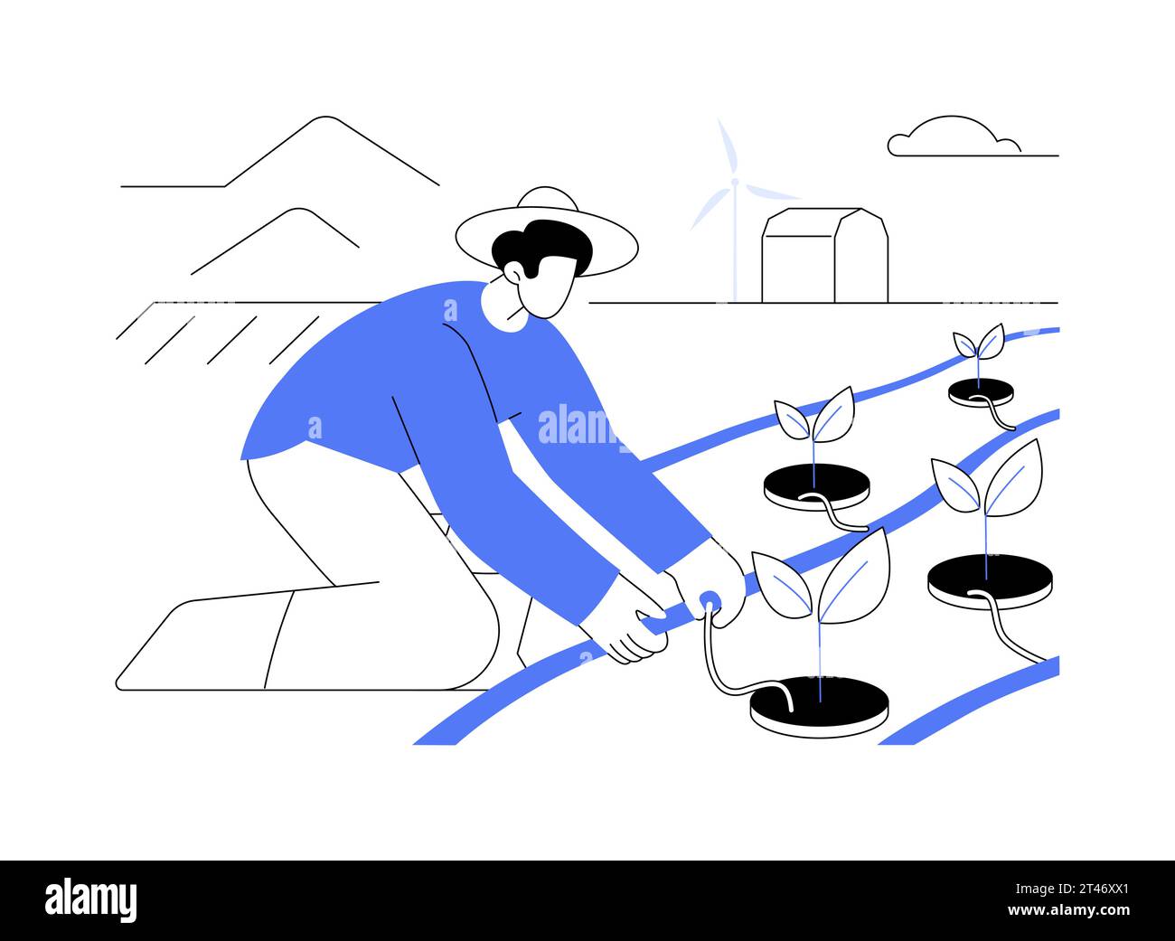 Drip irrigation system abstract concept vector illustration Stock ...