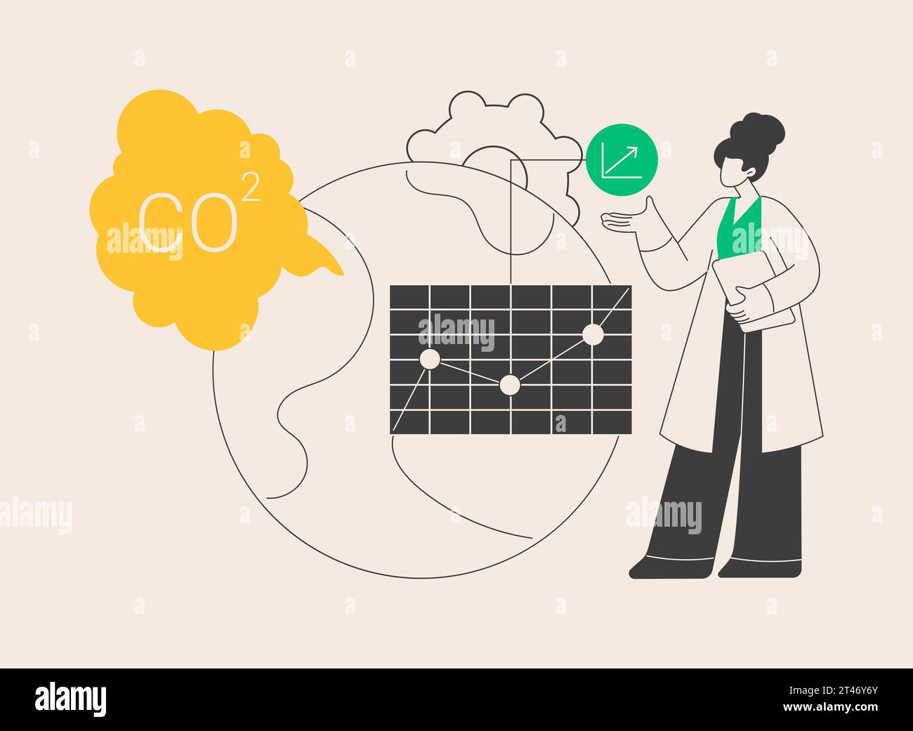 Global CO2 emissions abstract concept vector illustration Stock Vector ...