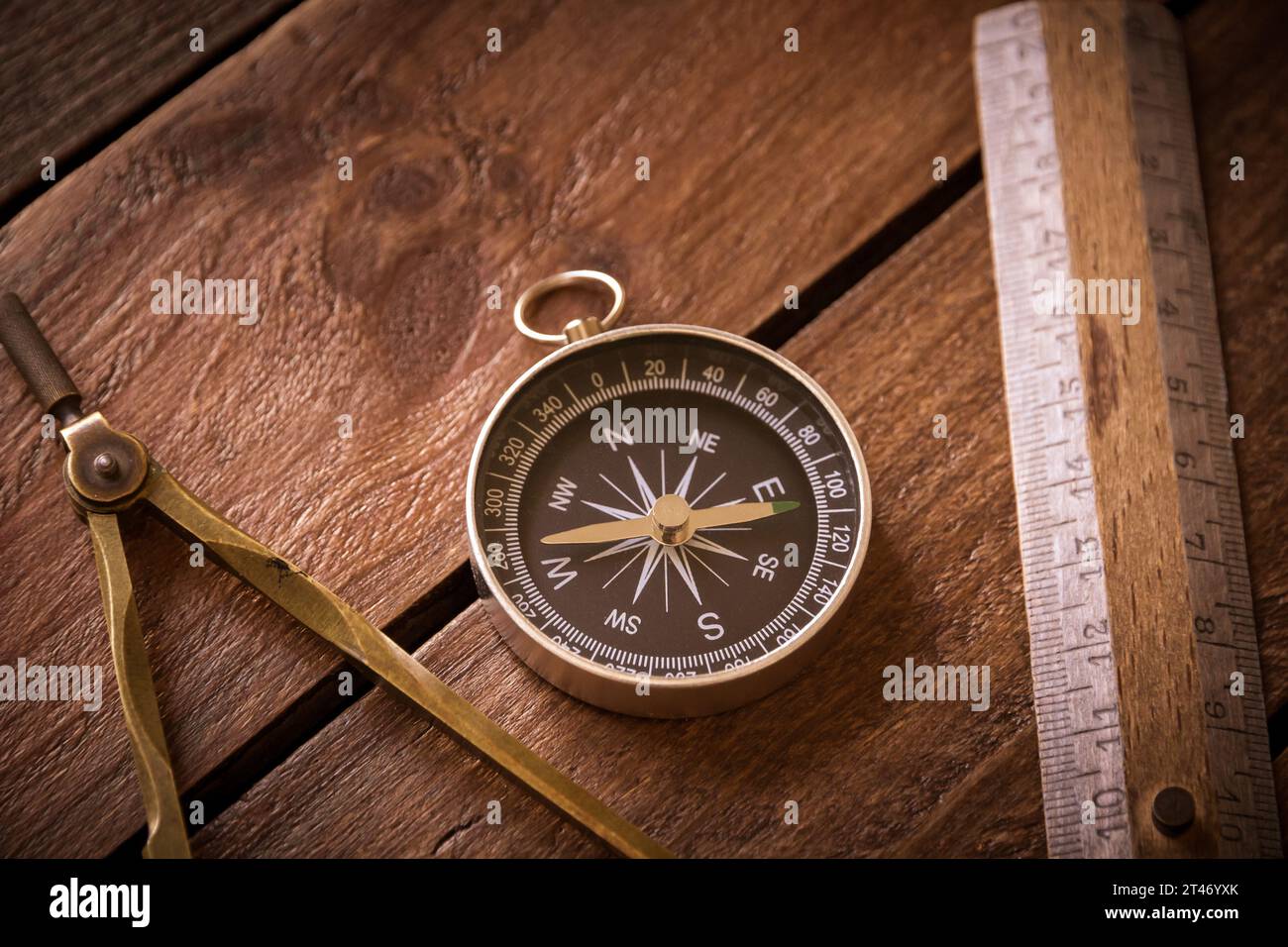 Old nautical map vintage ruler hi-res stock photography and images - Alamy