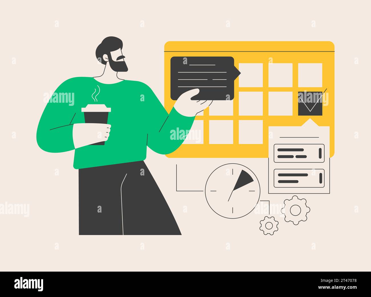 Set up daily schedule abstract concept vector illustration Stock Vector ...