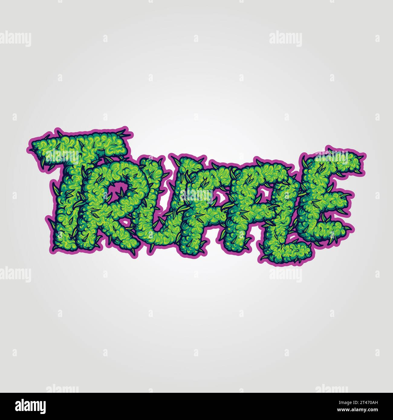 Lettering truffle weed smoke vector illustrations for your work logo ...