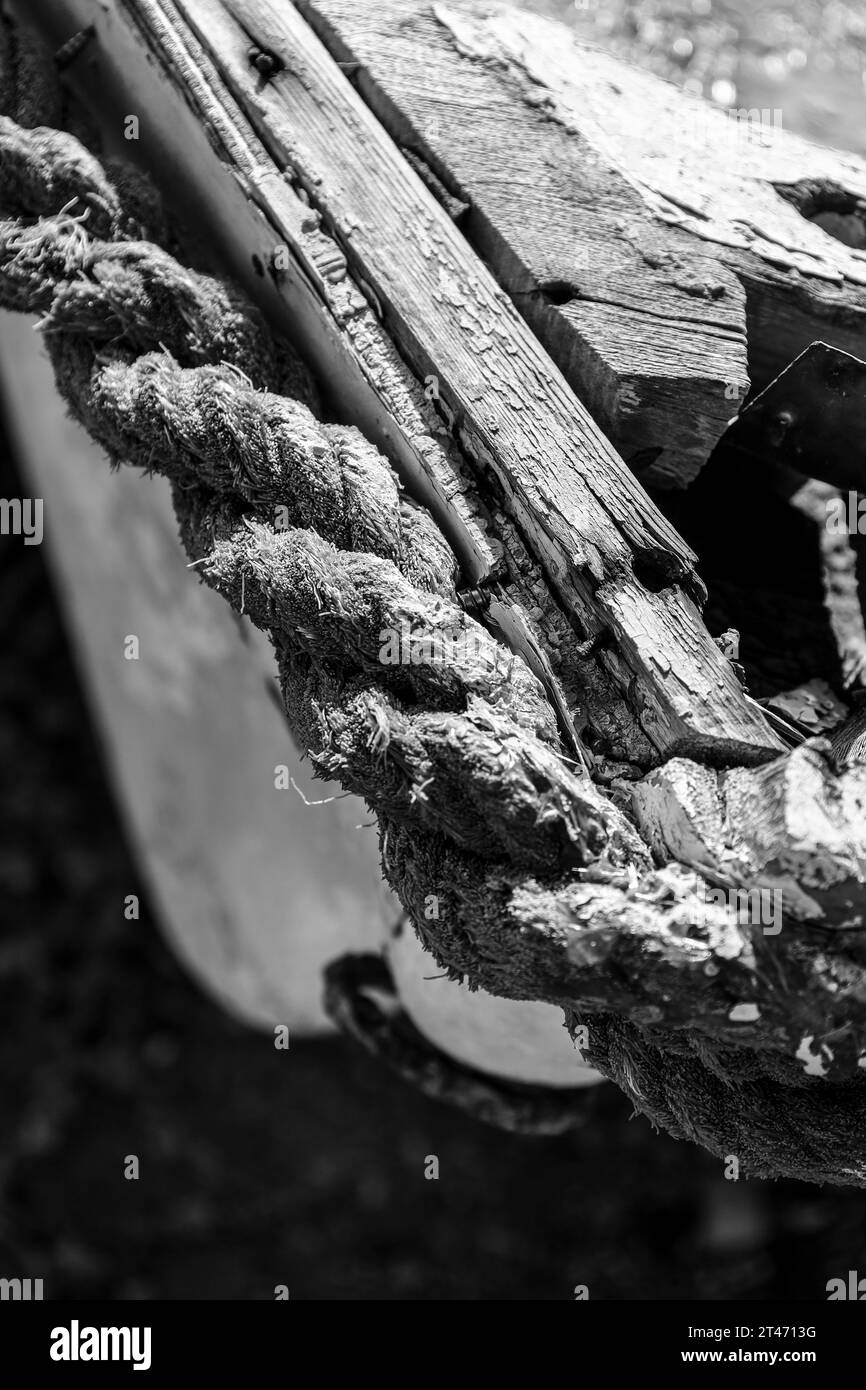 Wood fish boat in Black and White Stock Photos & Images - Alamy