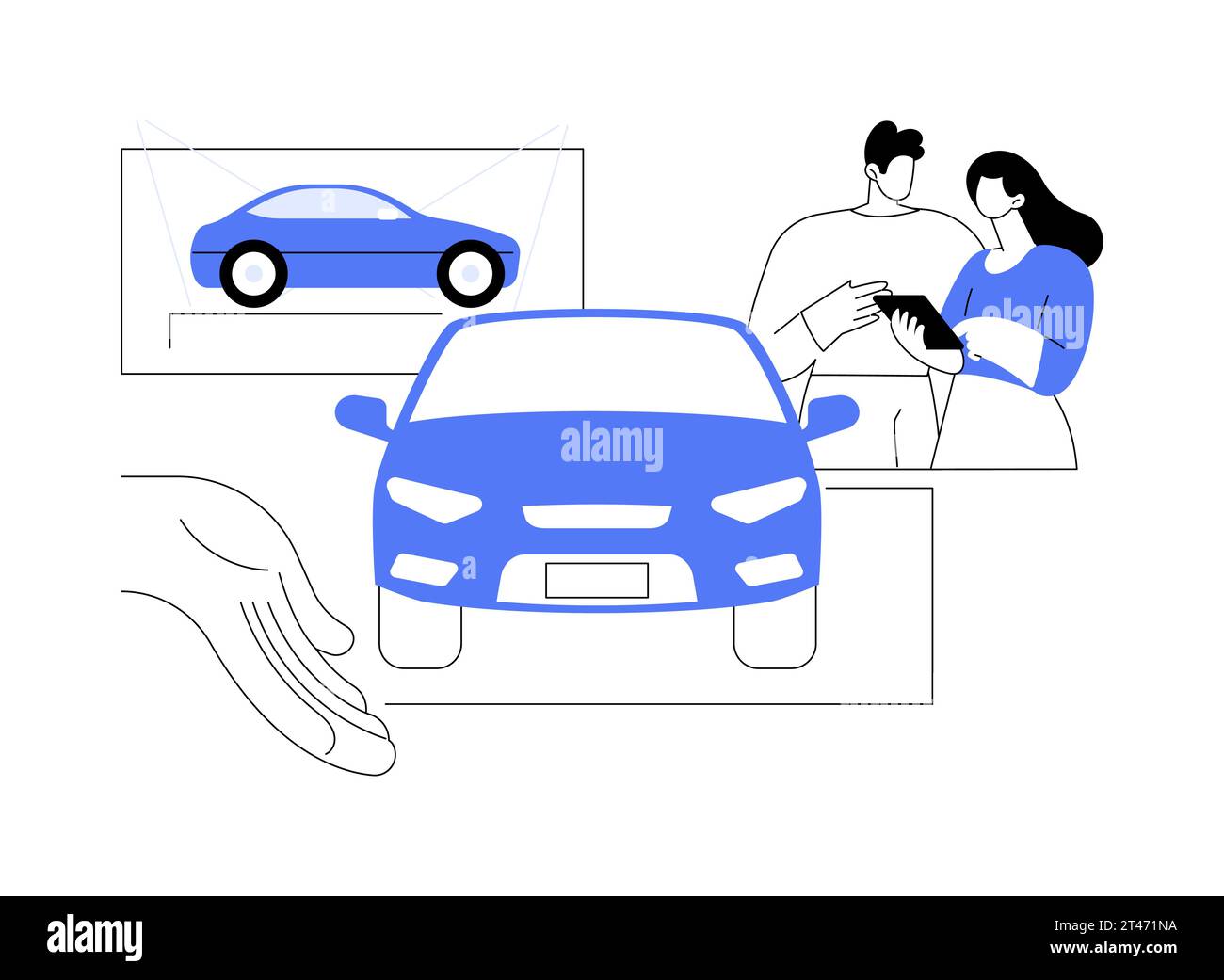 Concept car presentation abstract concept vector illustration Stock ...