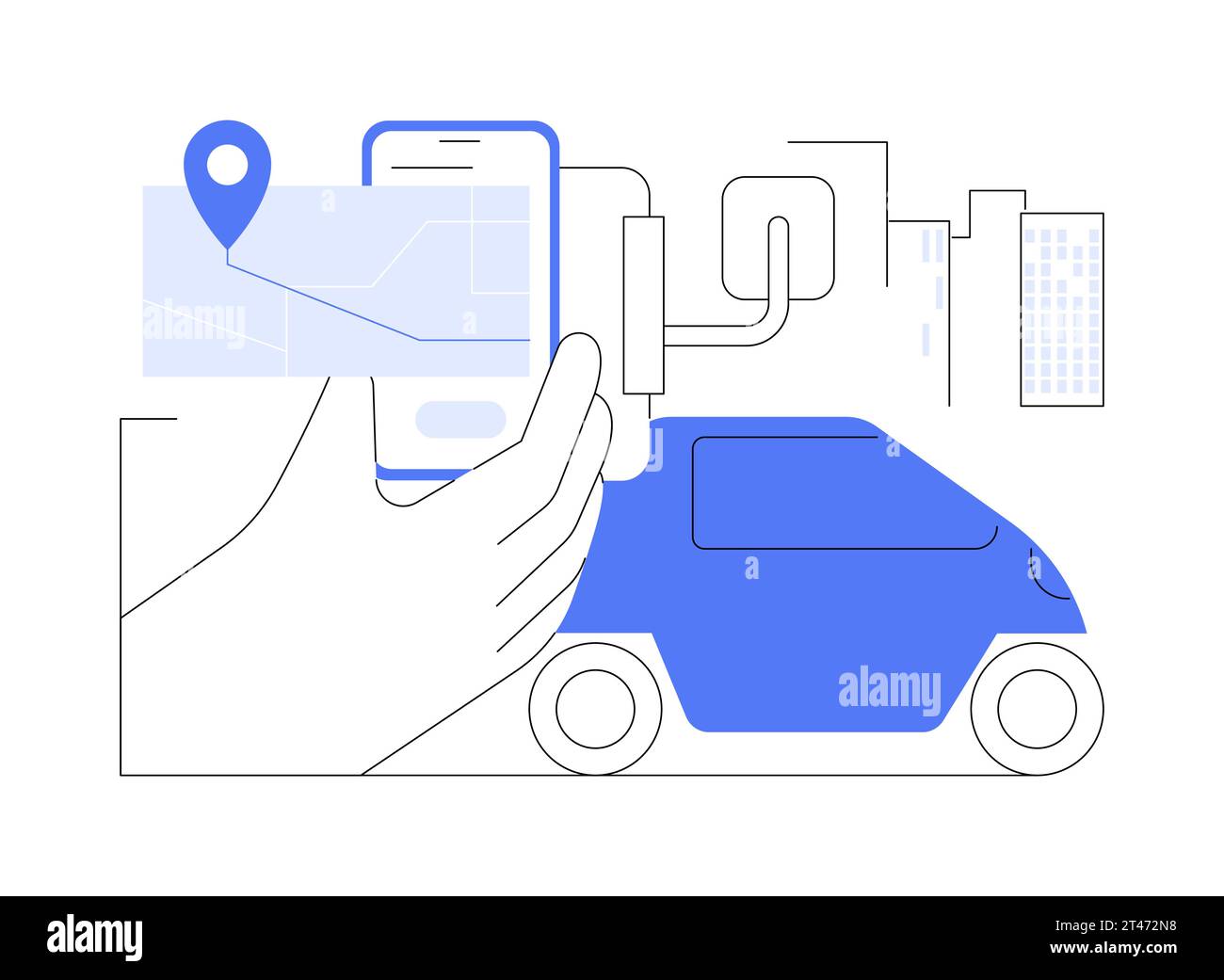 Car mount isolated cartoon vector illustrations Stock Vector Image ...