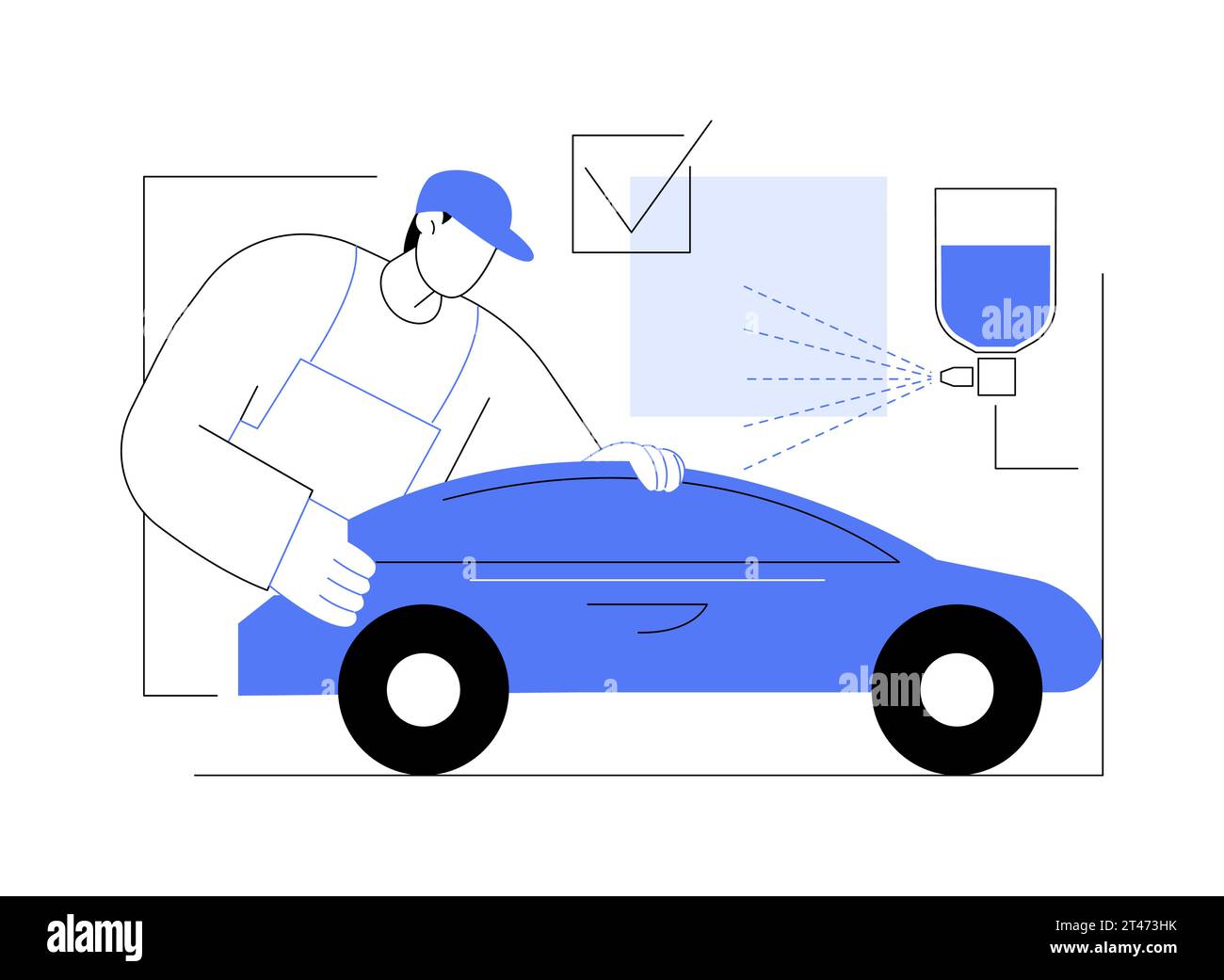 Automotive painting check abstract concept vector illustration Stock ...
