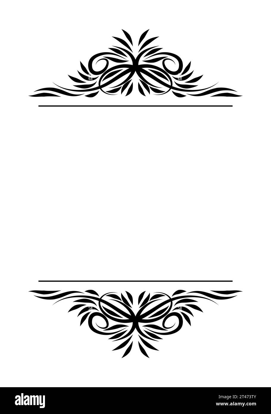 Vintage horizontal frame. Ornamental label frame. Graphic vector ...