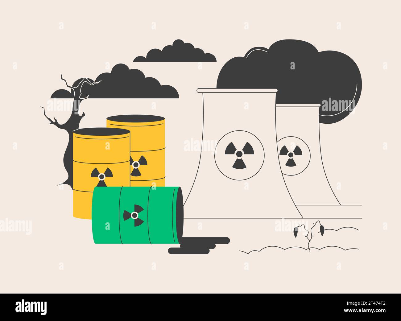 Radioactive pollution abstract concept vector illustration Stock Vector ...