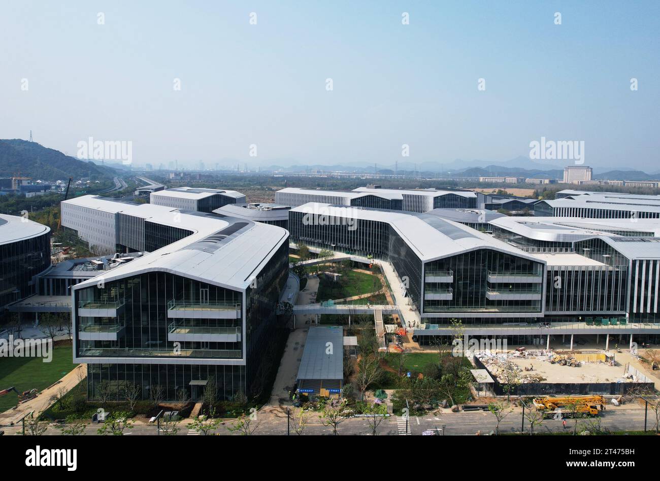 HANGZHOU, CHINA - OCTOBER 29, 2023 - An aerial view of the Alibaba Damo ...