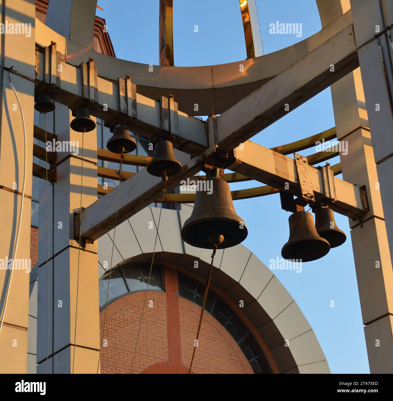 Jingle bells ringing near the orthodox church Stock Photo - Alamy