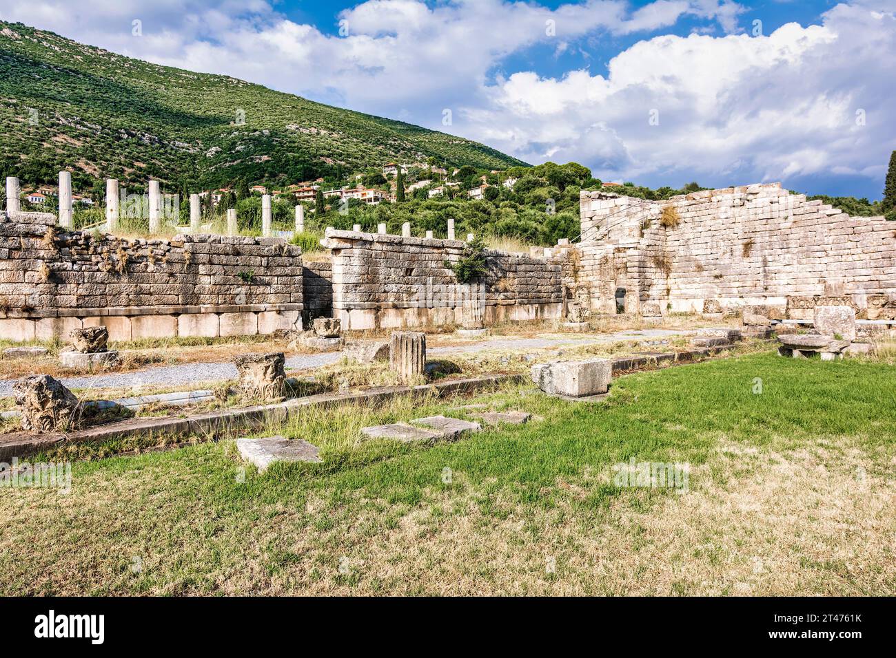 Ruins of the ancient Greek city of Messenia, Peloponnese, Greece ...