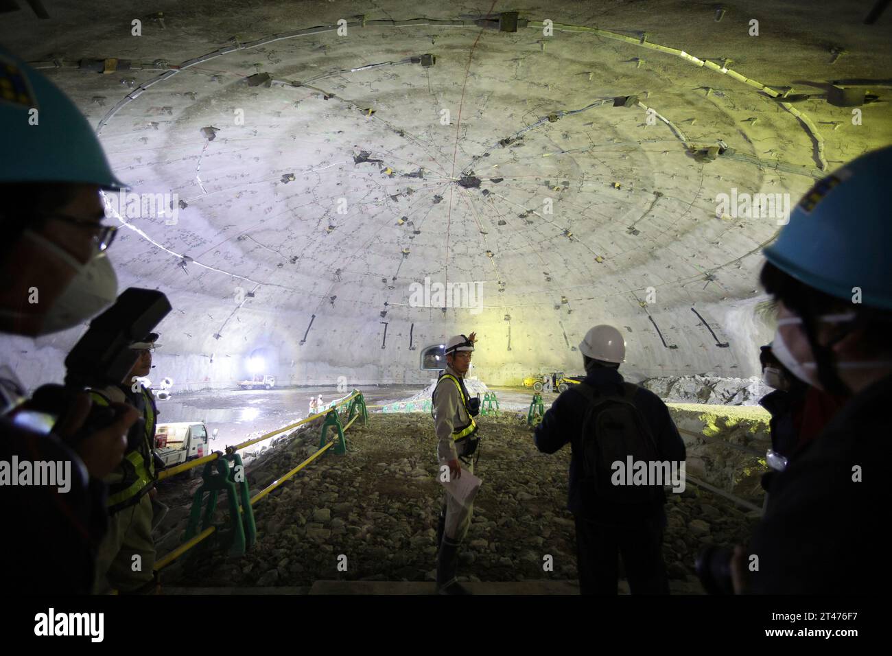 The dome part of Hyper-Kamiokande (Hyper-K / HK), which is under ...