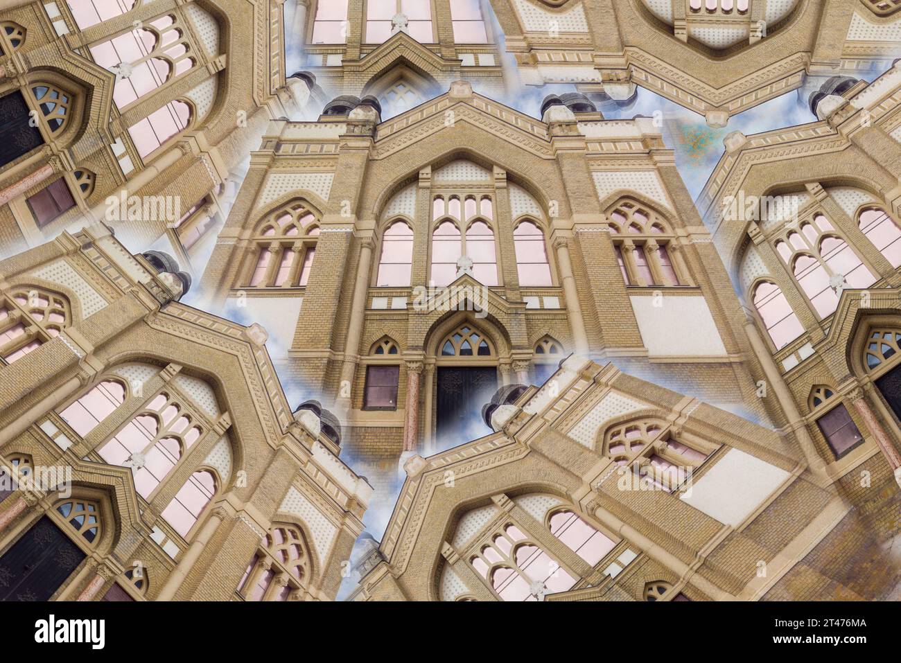 Synagogues collage. Symbol of judaism Stock Photo - Alamy