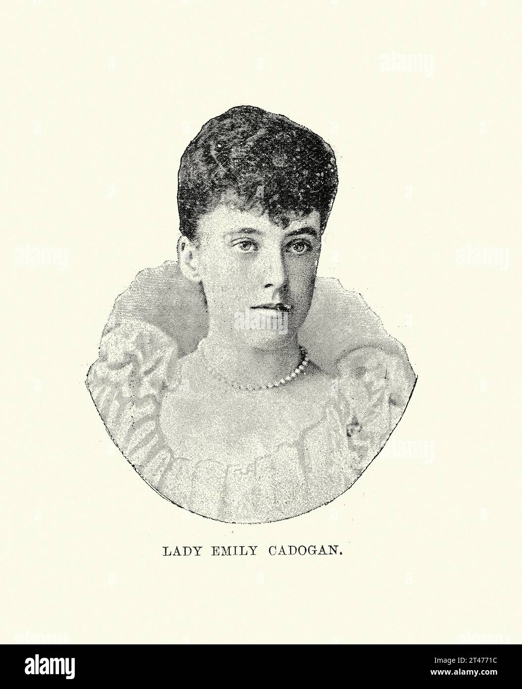 Vintage illustration of after a photograph of Emily Julia (née Cadogan ...