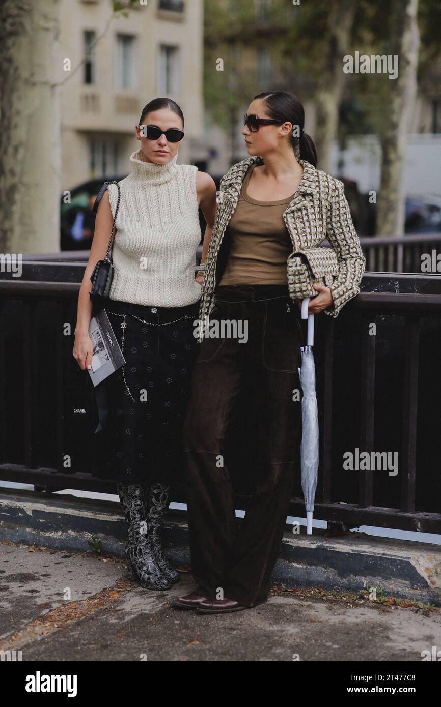 Paris, France. 03rd Oct, 2023. Street style, Sophia Roe and Diana ...