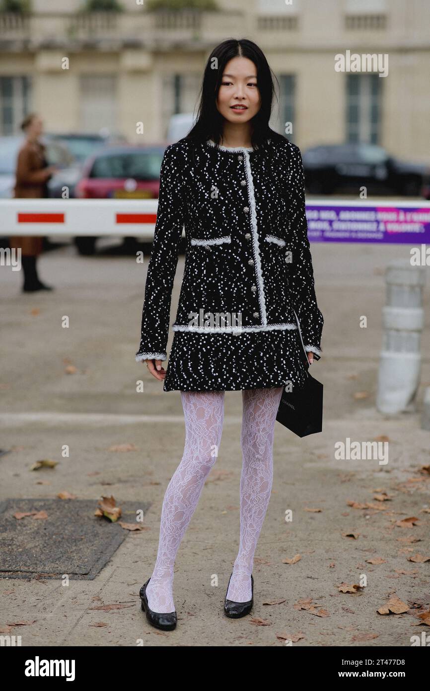 Paris, France. 03rd Oct, 2023. Street style, Yan Yan Chan arriving at ...