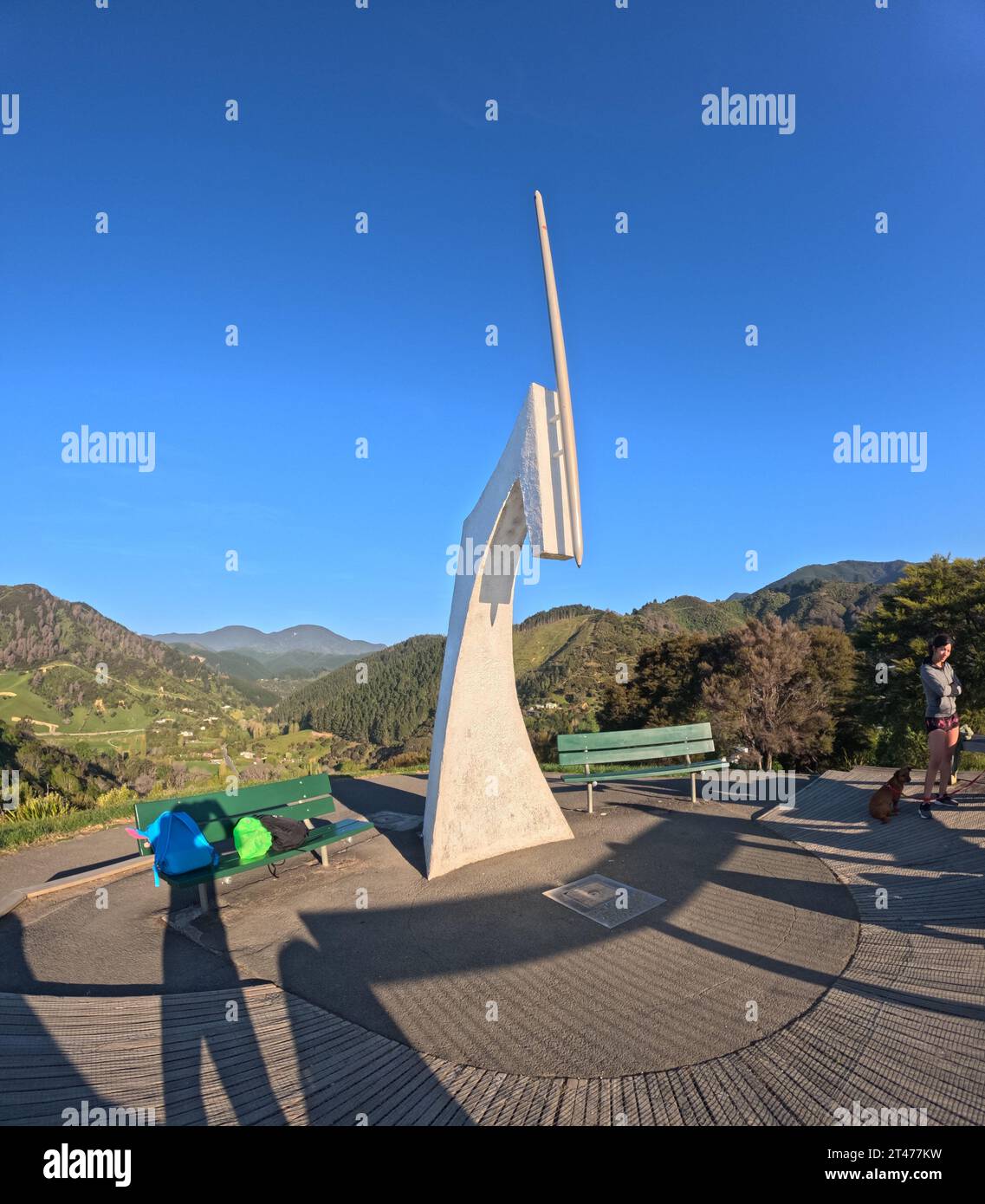 The Centre of New Zealand, on Botanical Hill at the start of the Maitai ...