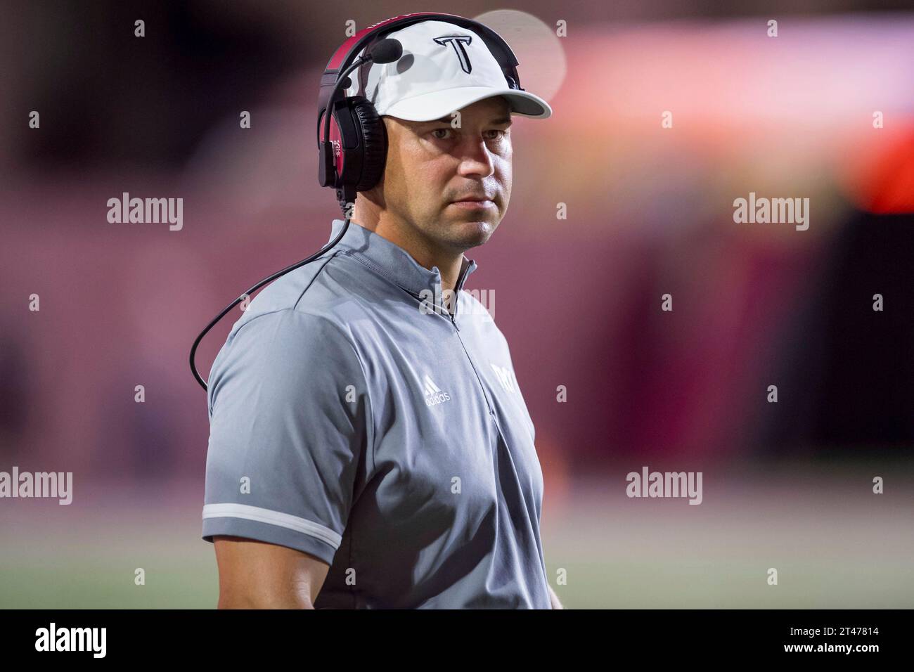 October 28, 2023: Troy Trojans head coach Jon Sumrall during a game ...