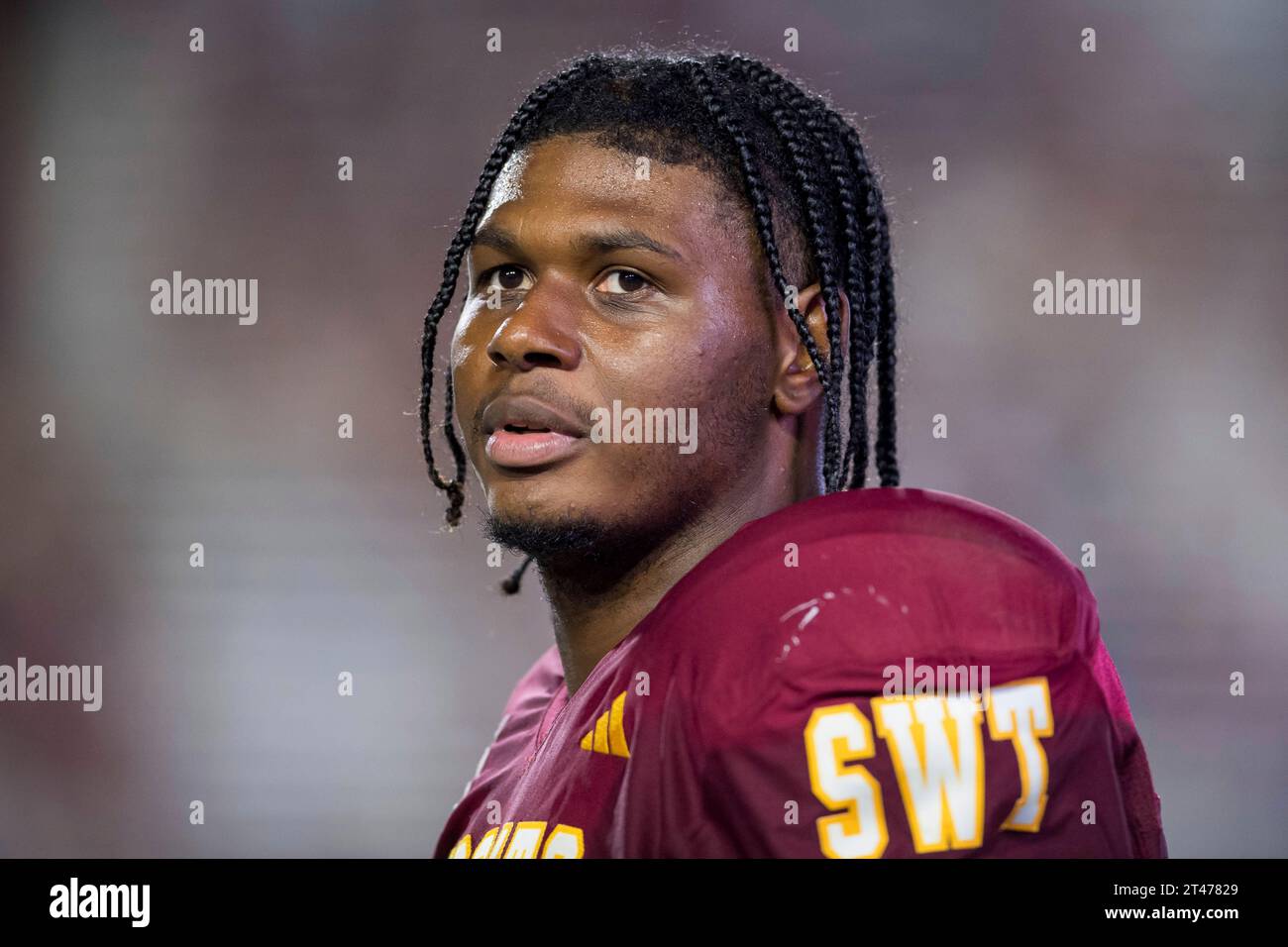 October 28, 2023: Texas State Bobcats quarterback TJ Finley (7) during ...