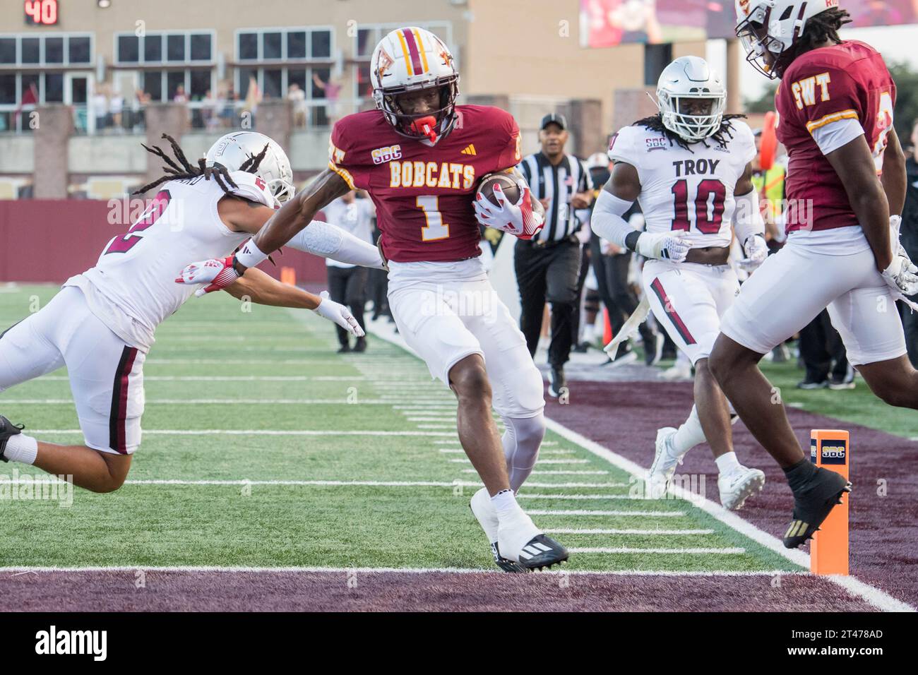 San Marcos, TX, USA. 28th Oct, 2023. Texas State Bobcats wide receiver ...