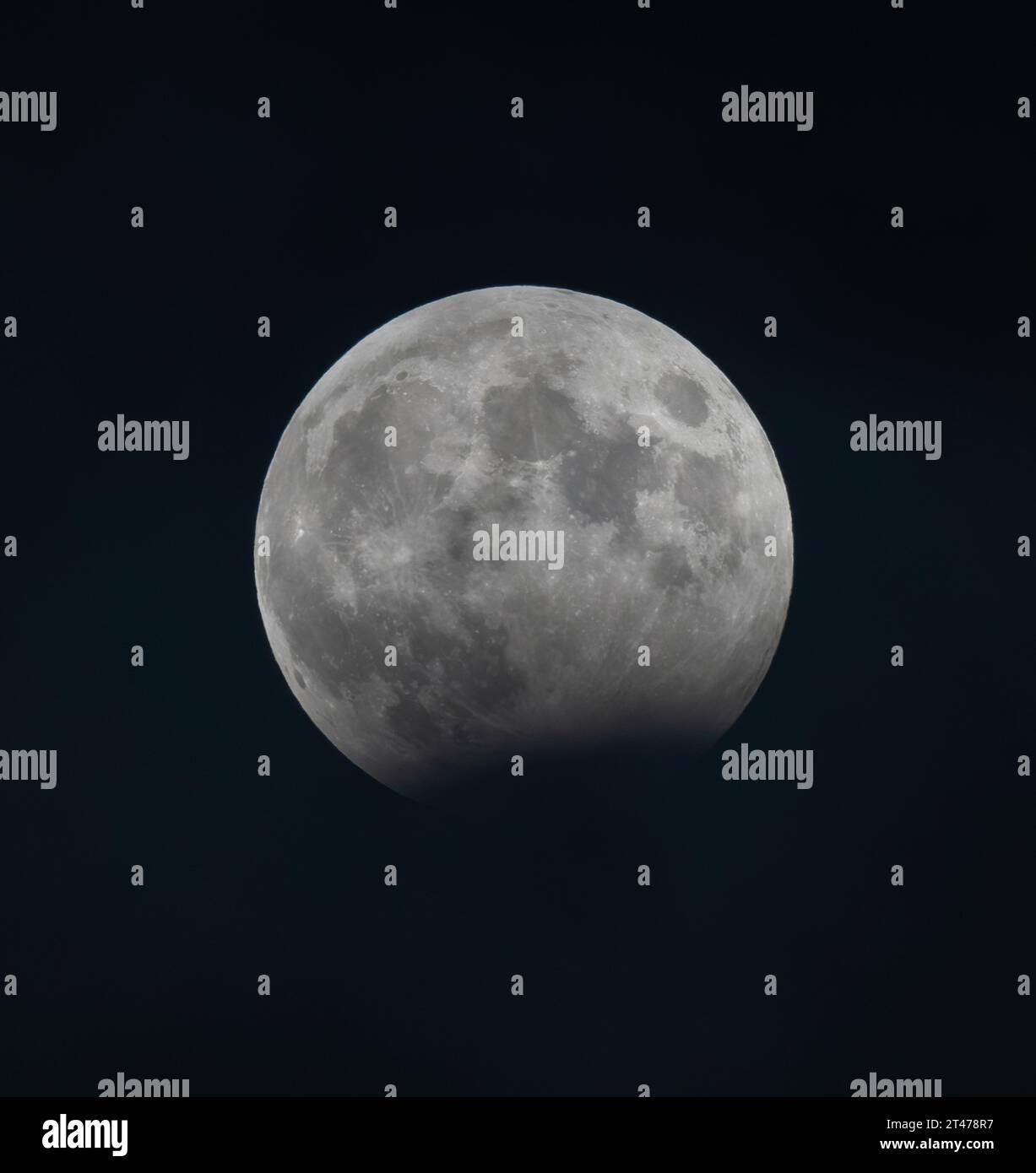 London, UK. 28th Oct, 2023. Partial lunar eclipse of the full Hunters ...