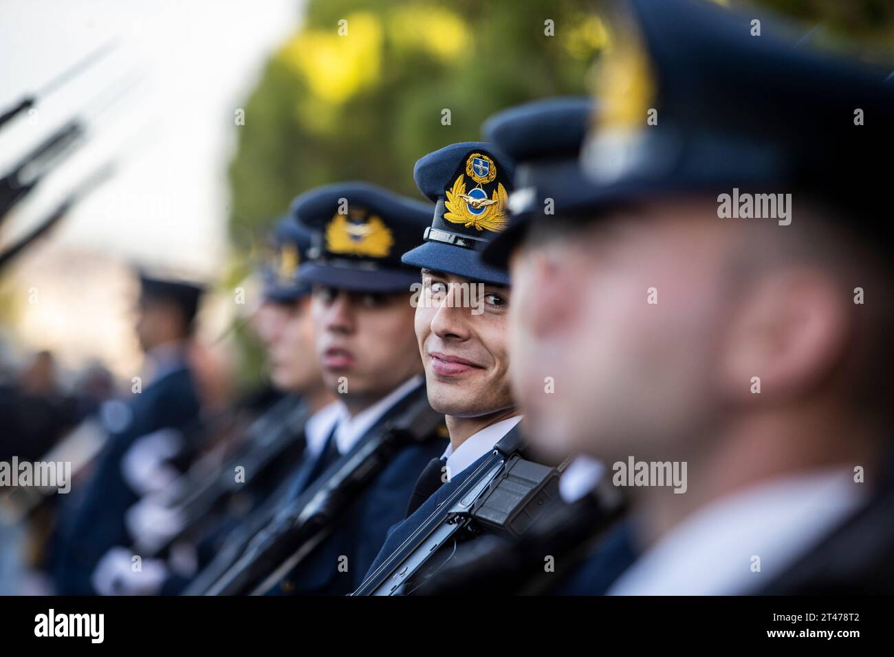 Thessaloniki, Greece. 28th Oct, 2023. Greek Air Force cadets take part ...