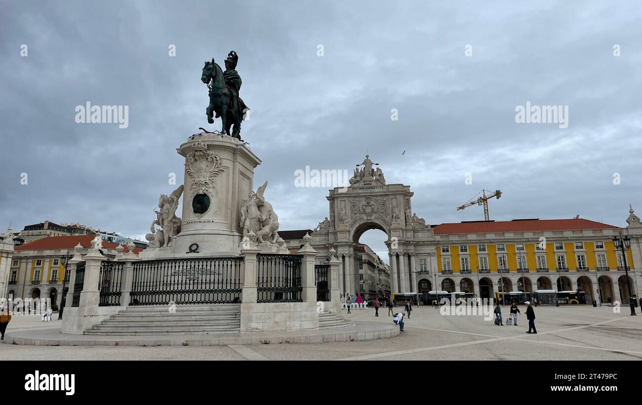 Commerce square plaza lisbonne hi-res stock photography and images - Alamy