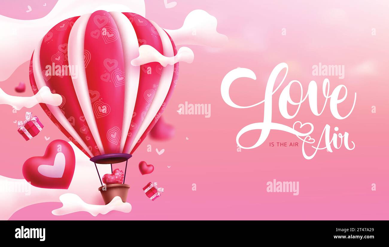 Valentine's love is in the air text vector design. Valentine's day ...
