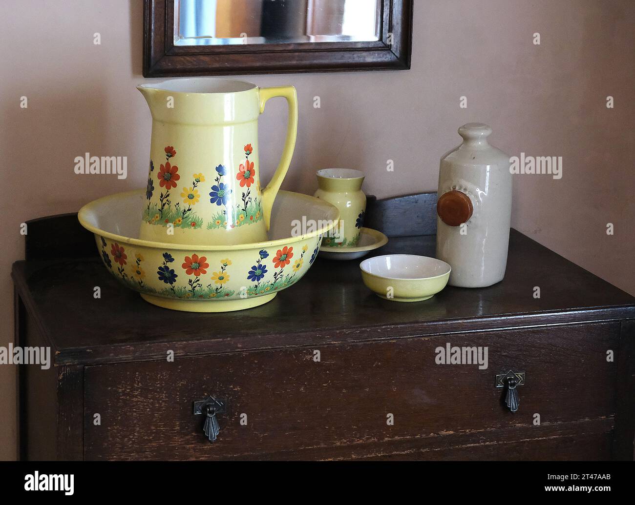 Beamish open air museum. Living history. Durham. UK. Building interior ...