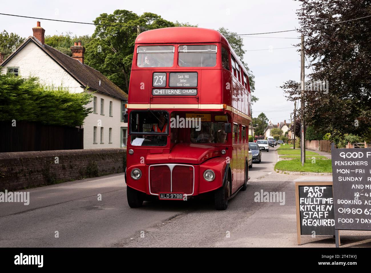 Imberbus 2017, classic bus service on Salisbury plain Stock Photo - Alamy