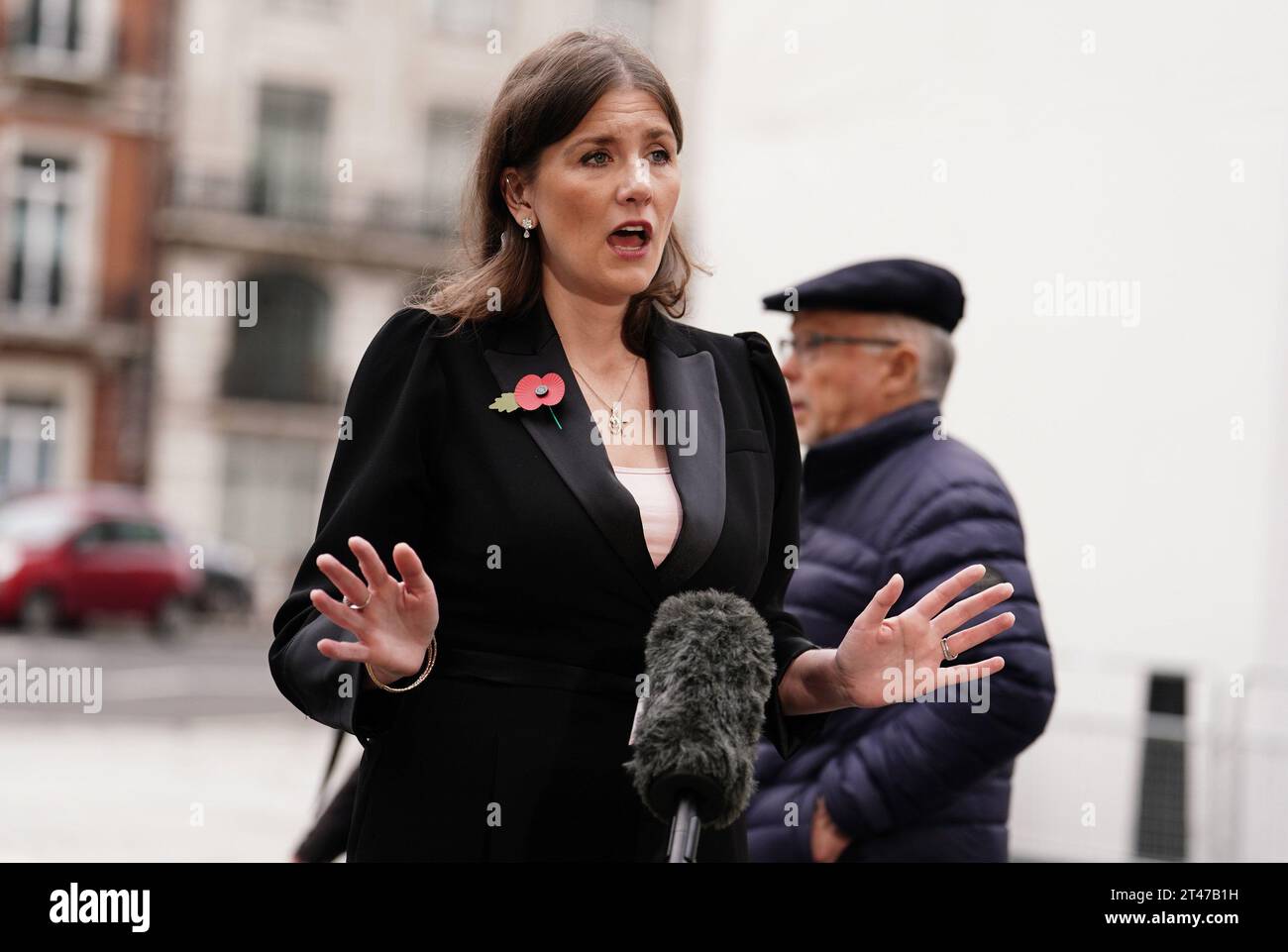 Technology Secretary Michelle Donelan giving an interview outside BBC ...