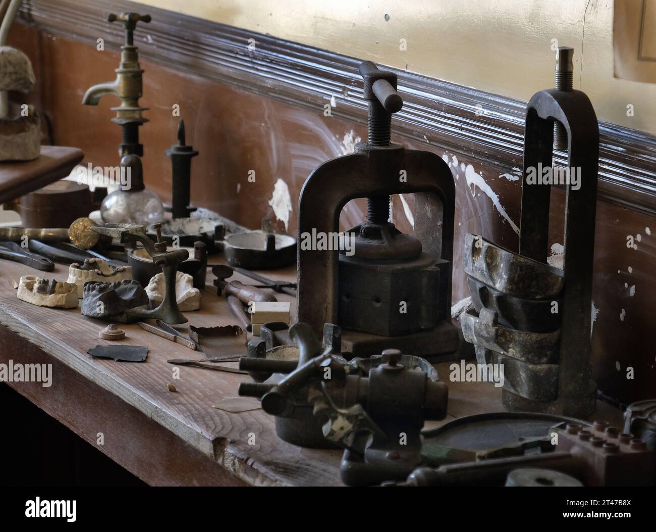 Beamish open air museum. Living history. Durham. UK. Building interior ...