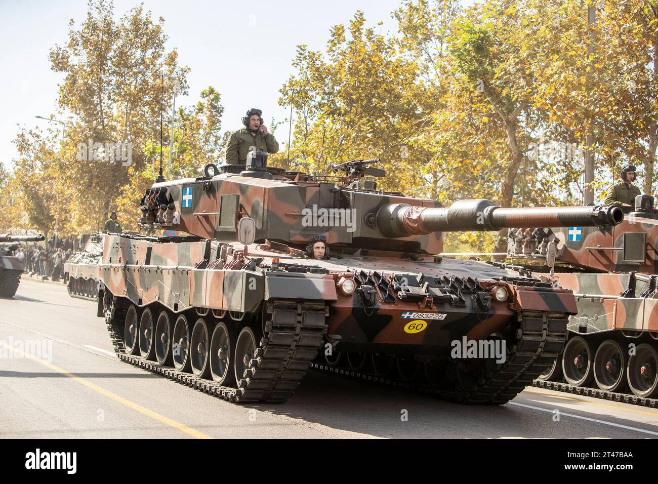 Thessaloniki, Greece. 28th Oct, 2023. Greek Army Leopard 2A4 Tanks take ...