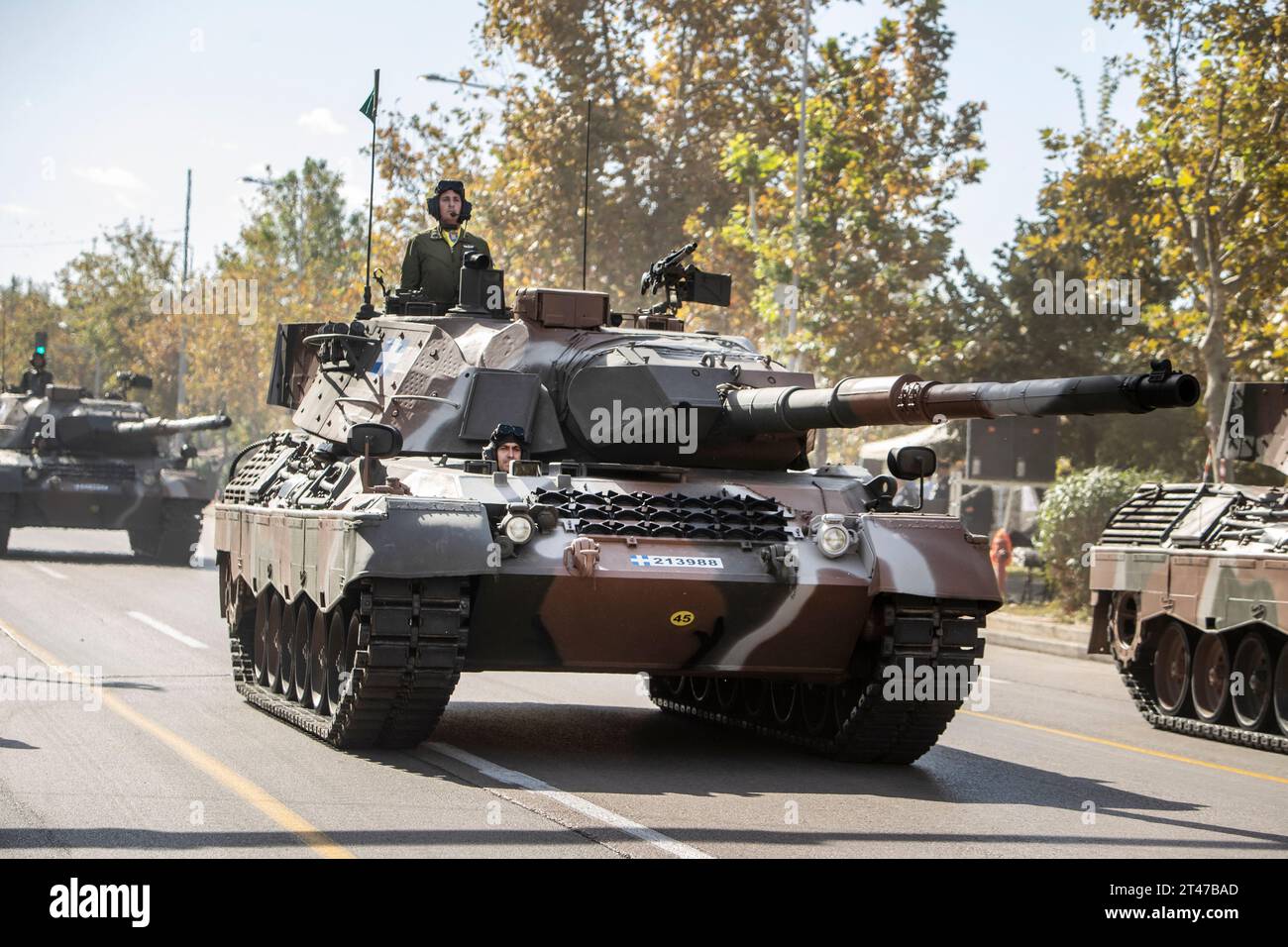 Thessaloniki, Greece. 28th Oct, 2023. Greek Army Leopard 1A5 Tanks take ...