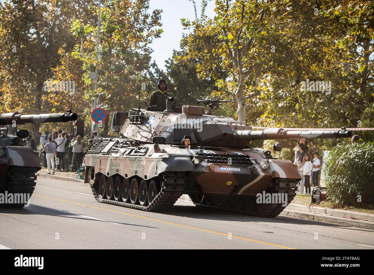 Thessaloniki, Greece. 28th Oct, 2023. Greek Army Leopard 1A5 Tanks take ...