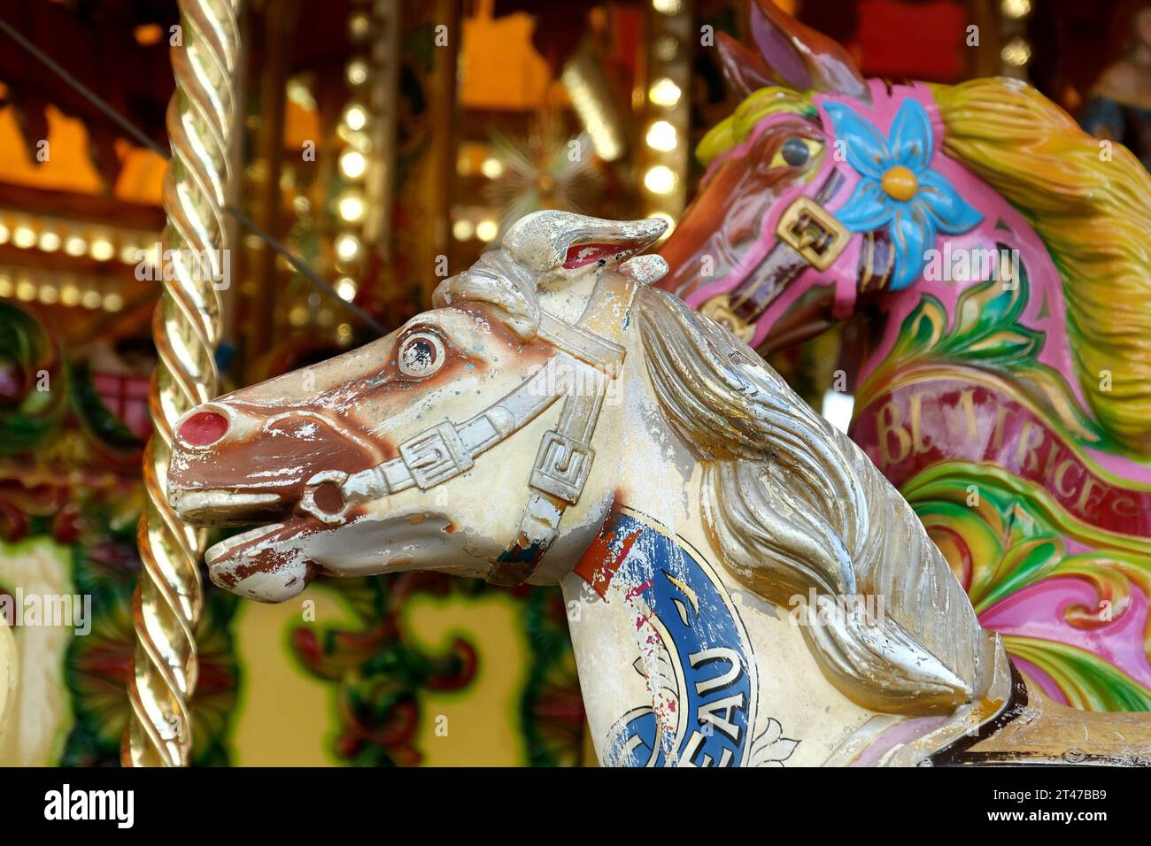 Beamish, living history museum. North east england. Fairground ride ...