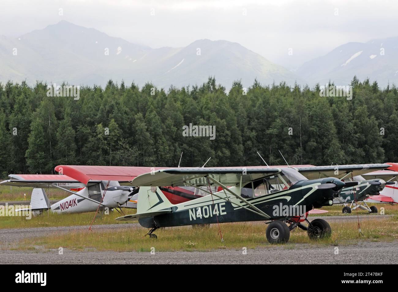 Bush plane parking, Anchorage, Alaska Stock Photo - Alamy